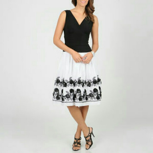 S.L. Fashions | Dresses | Sl Fashions Black White Party Dress 6p | Poshmark